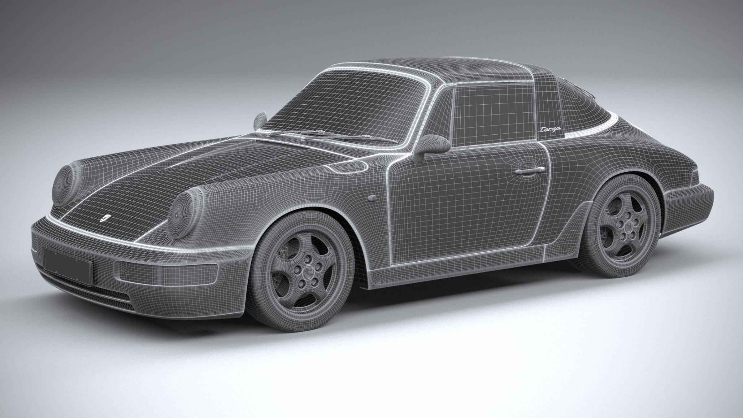 Porsche 911 964 Targa 1993 - 3D Model by SQUIR