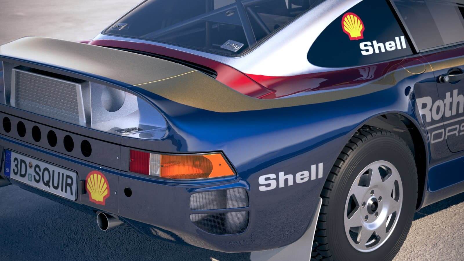 Porsche 958 Rothmans Rally 1985 - 3D Model by SQUIR