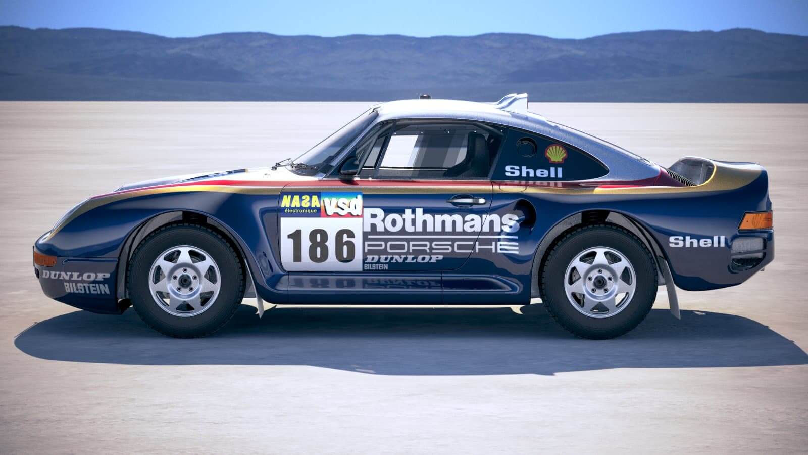 Porsche 958 Rothmans Rally 1985 - 3D Model by SQUIR
