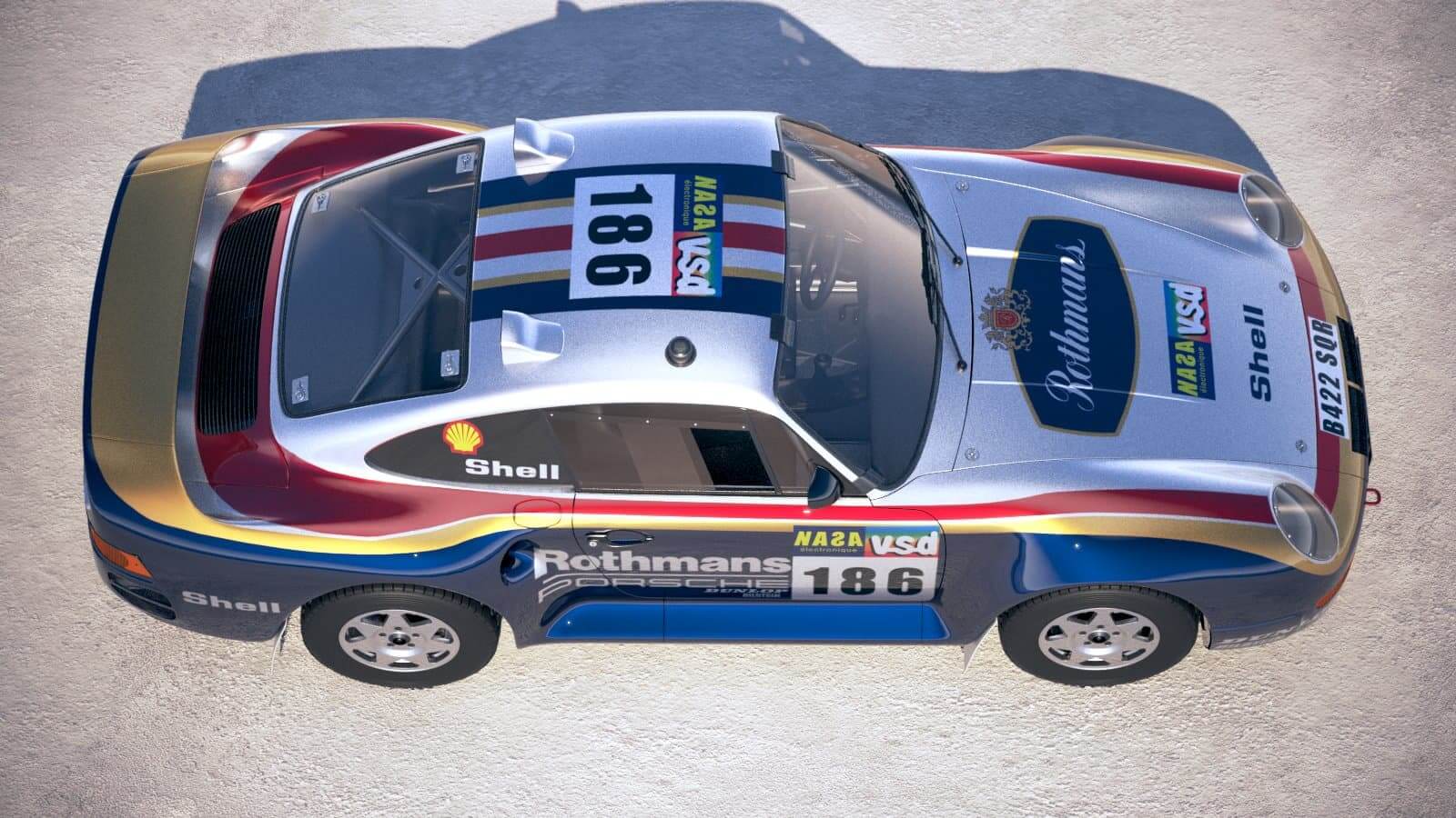 Porsche 958 Rothmans Rally 1985 - 3D Model by SQUIR