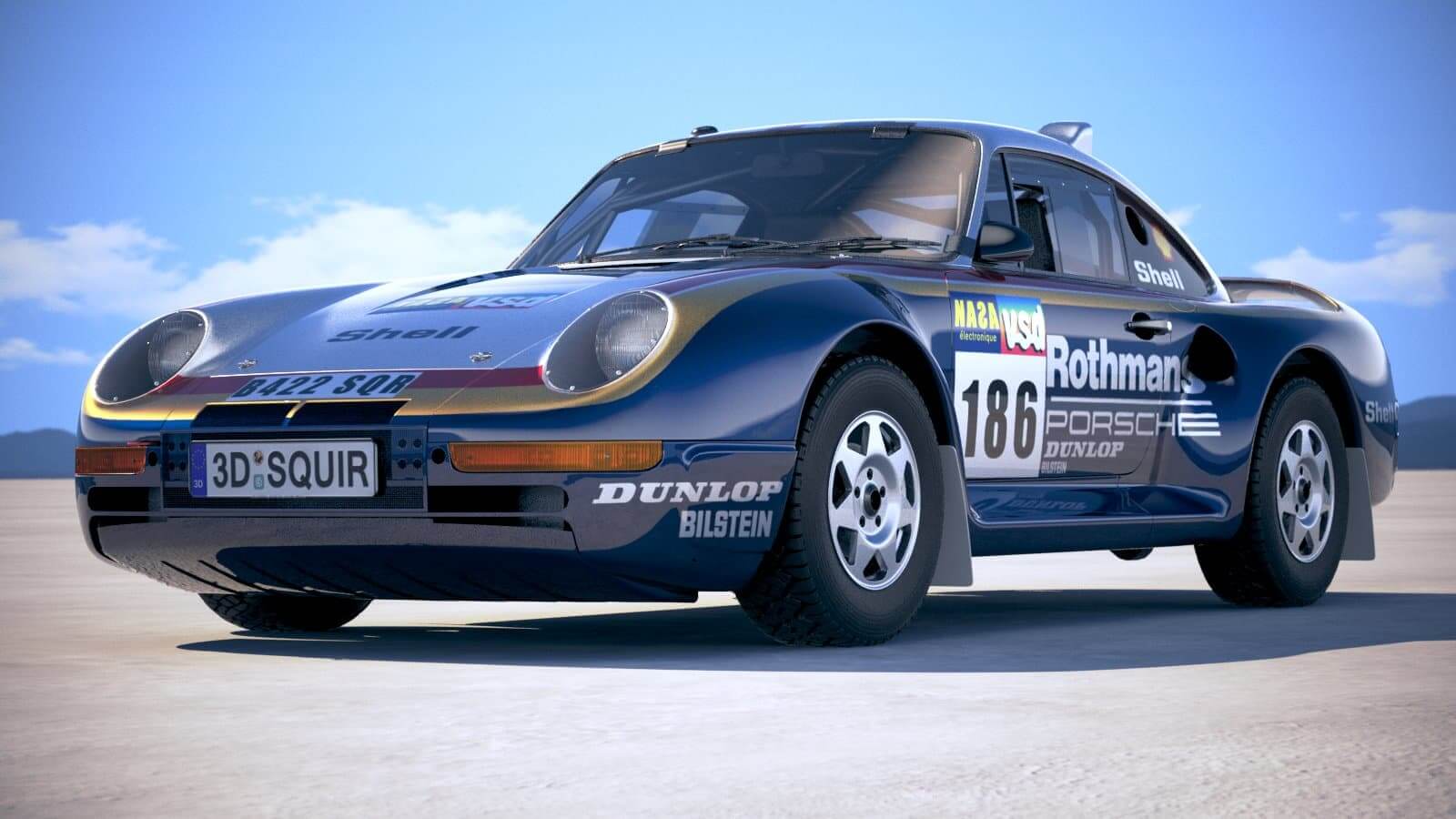 Porsche 958 Rothmans Rally 1985 - 3D Model by SQUIR