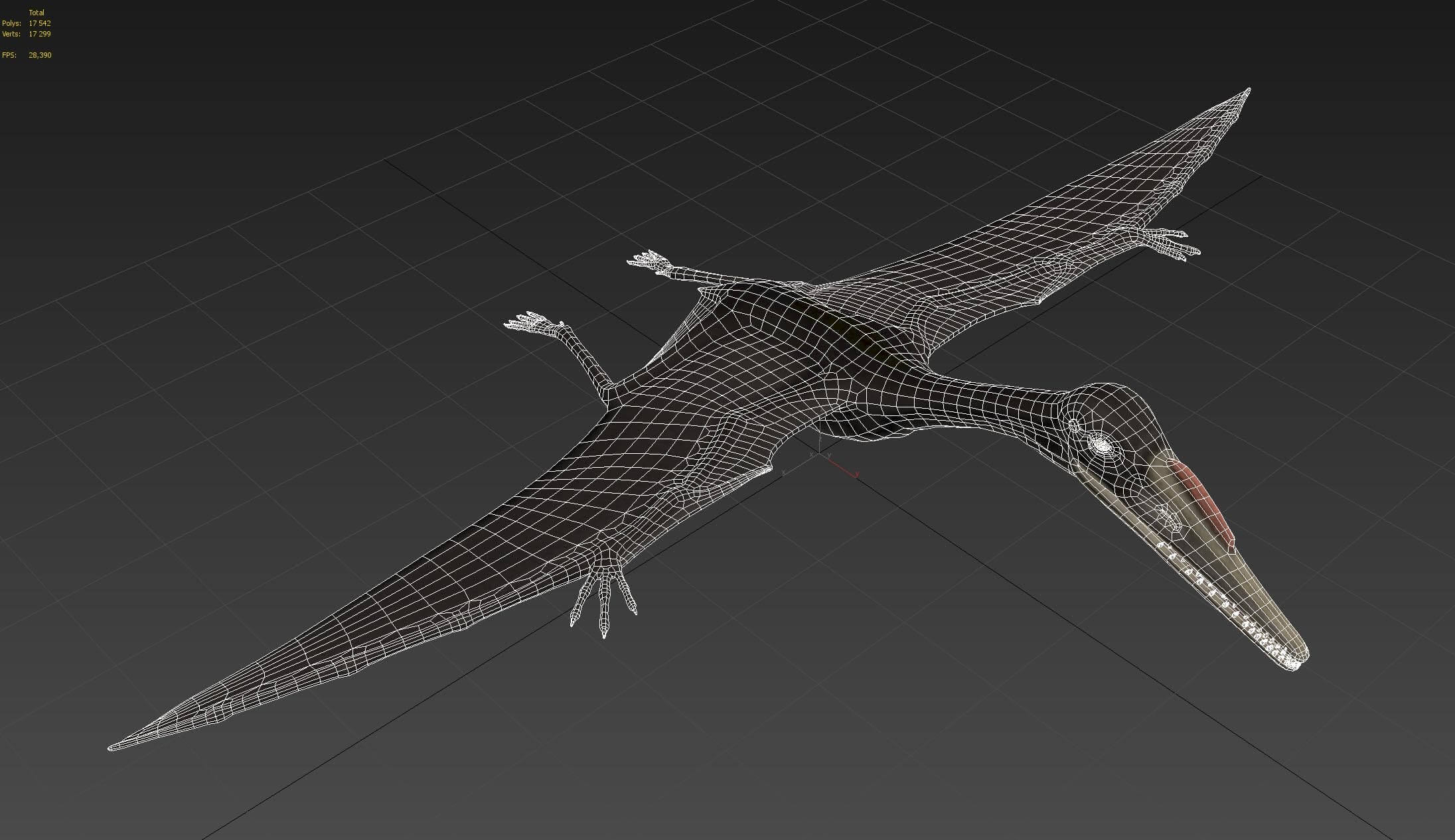 Pterodactylus Dinosaur - 3D Model by SQUIR