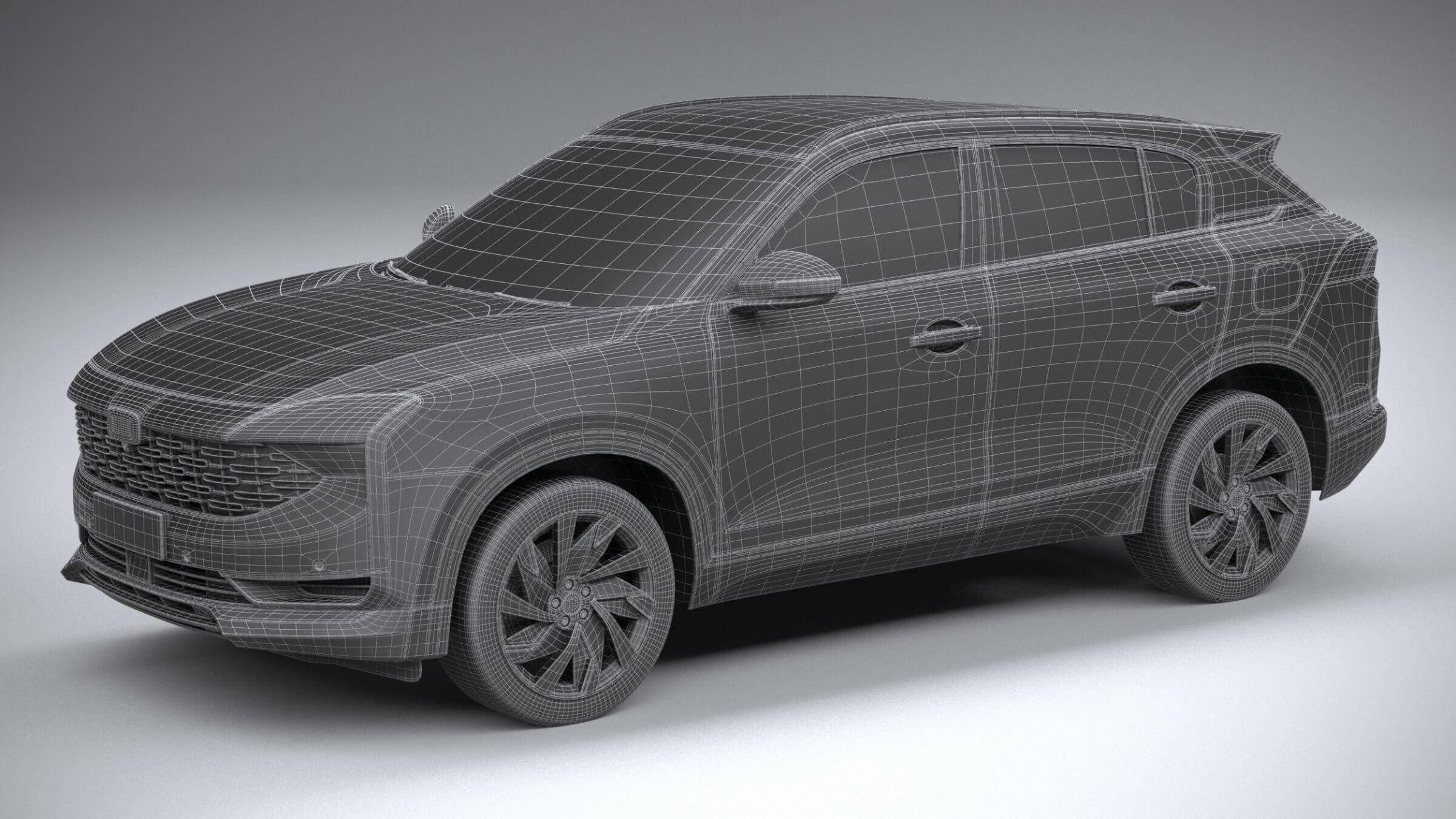Qoros 7 2021 - 3D Model by SQUIR