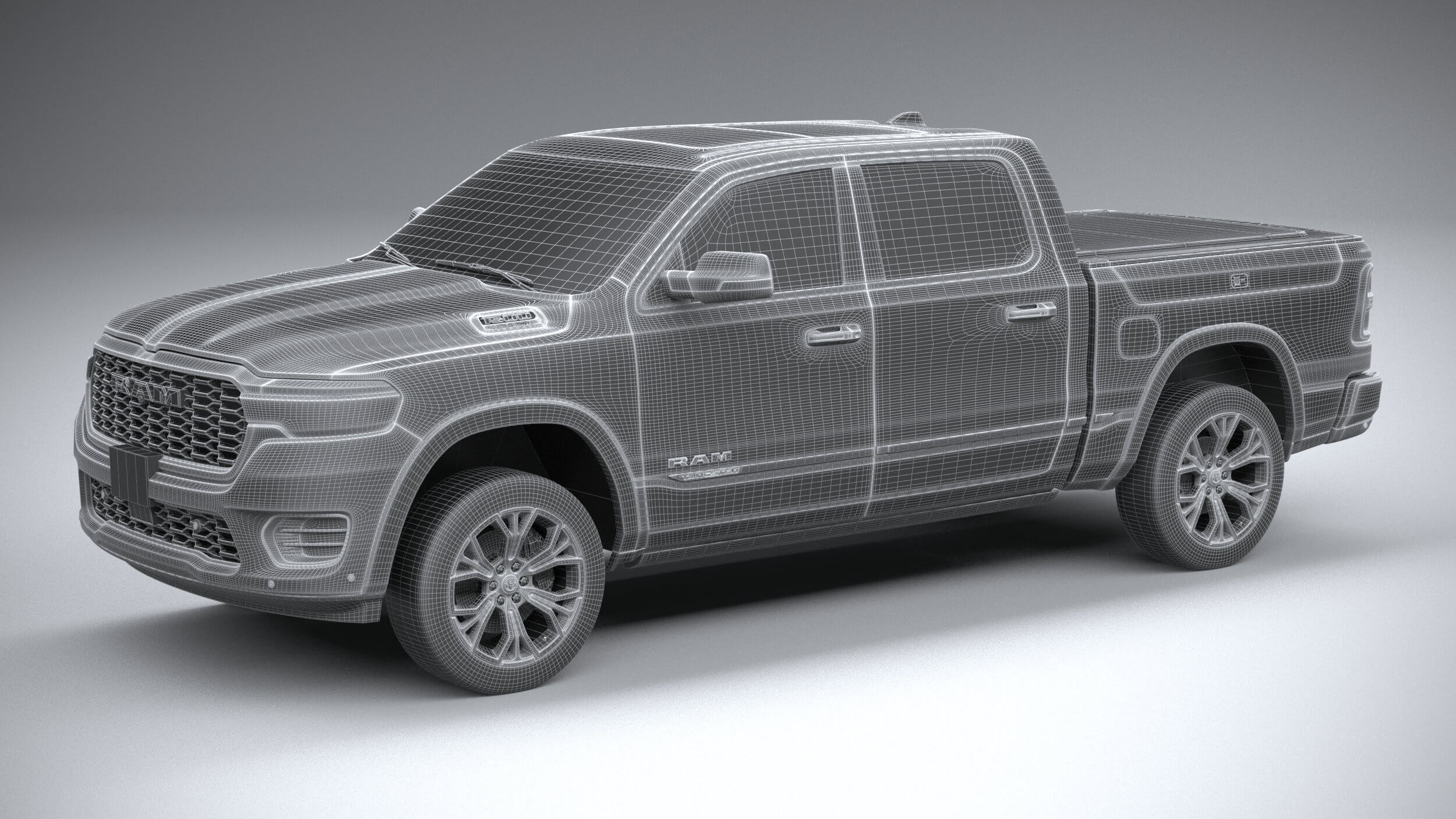 Ram 1500 Tungsten 2025 - 3D Model by SQUIR