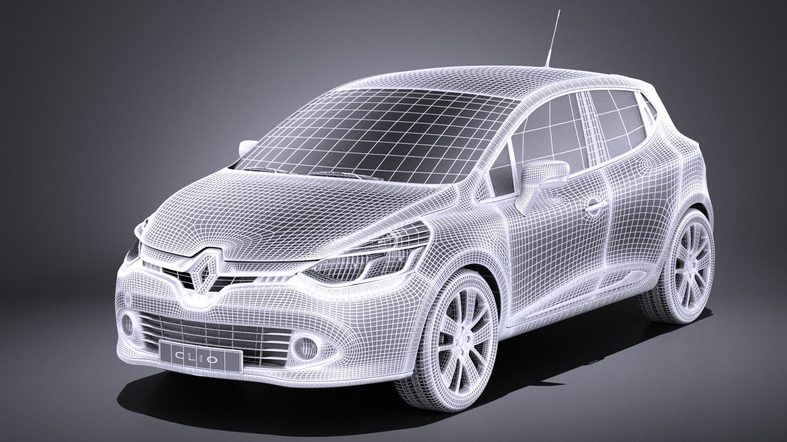 Renault Clio 2015 (V-Ray) 3D Model by SQUIR