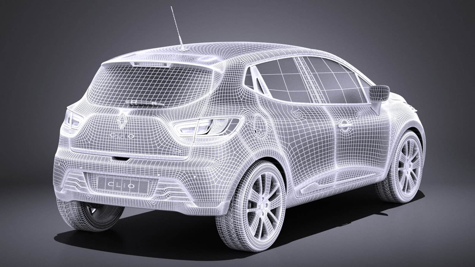 Renault Clio 2015 (V-Ray) 3D Model by SQUIR