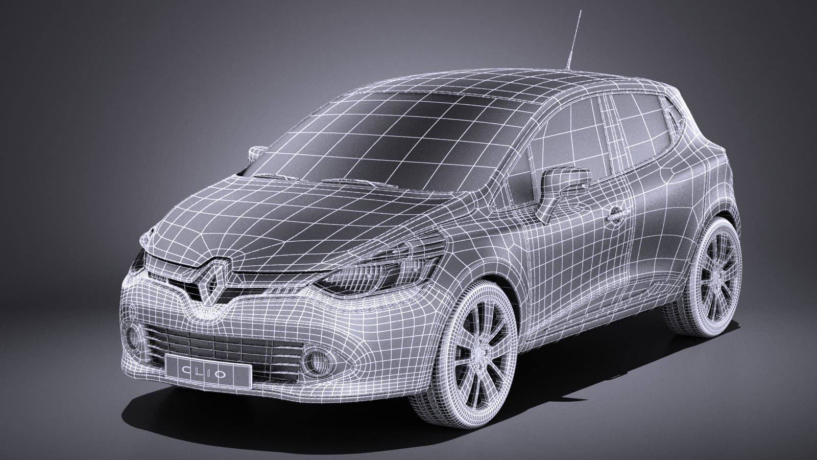 Renault Clio 2015 (V-Ray) 3D Model by SQUIR