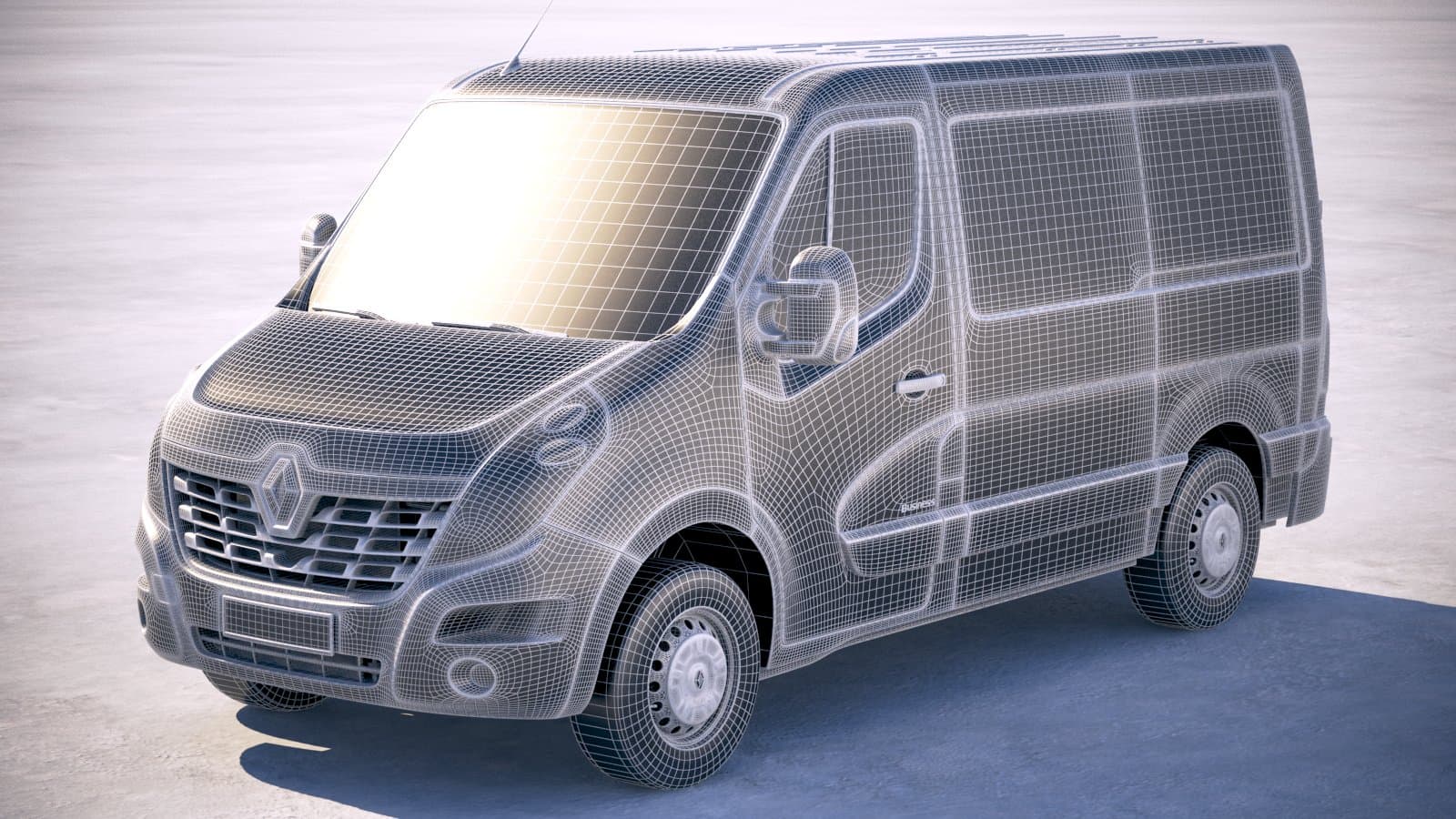 Renault Master Van 2018 Short Low - 3D Model by SQUIR