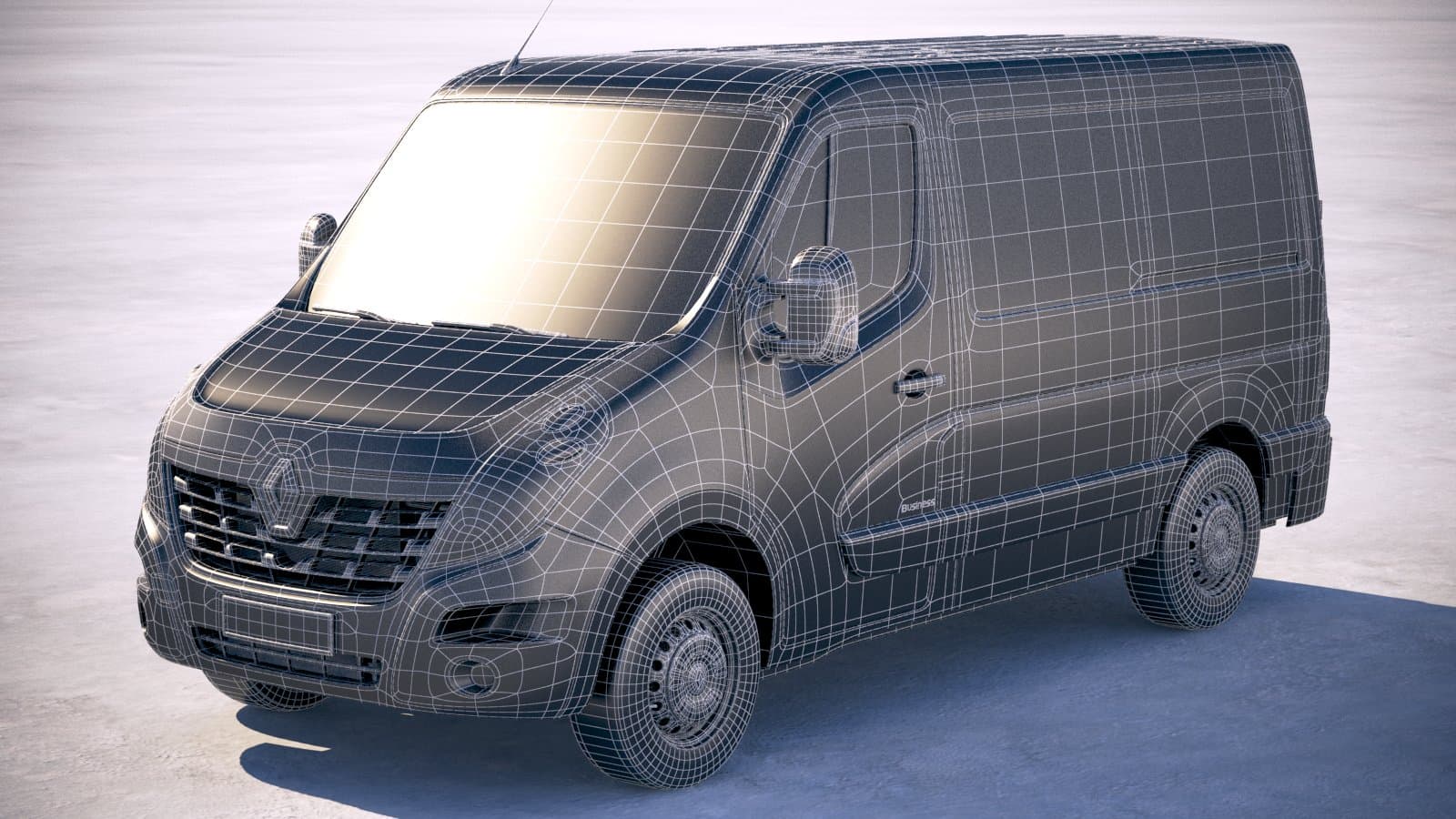 Renault Master Van 2018 Short Low - 3D Model by SQUIR