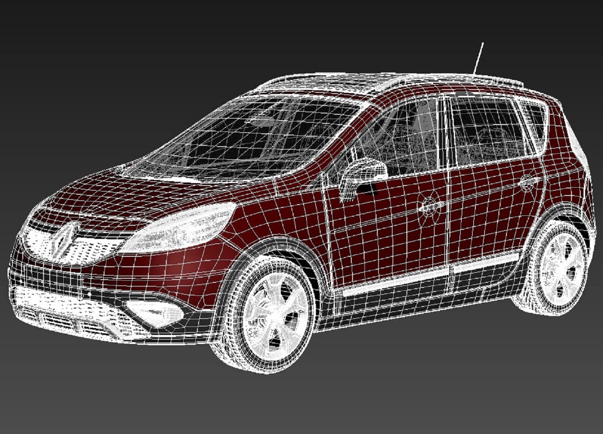 Renault Scenic XMOD 2014 - 3D Model by SQUIR