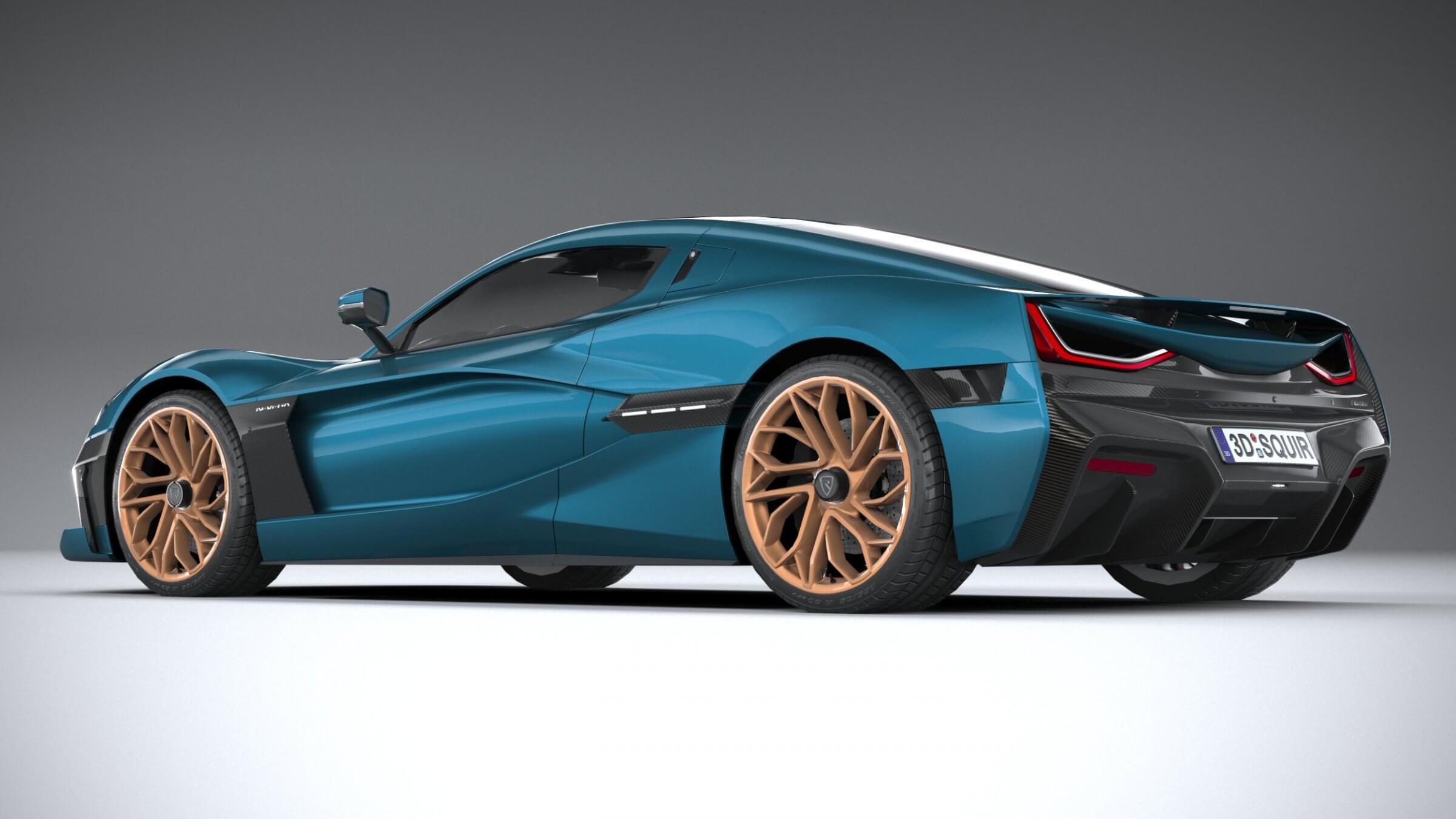 Rimac Nevera 2022 Low Poly - 3D Model by SQUIR