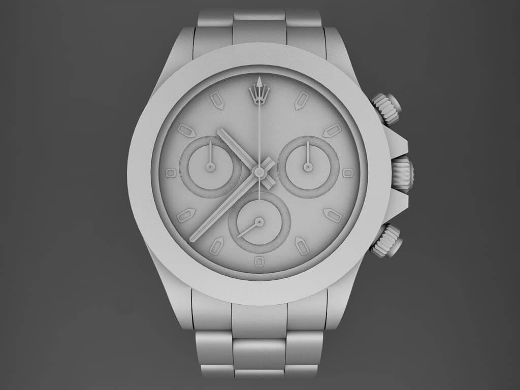 Rolex Daytona Mens Watch - 3D Model by SQUIR
