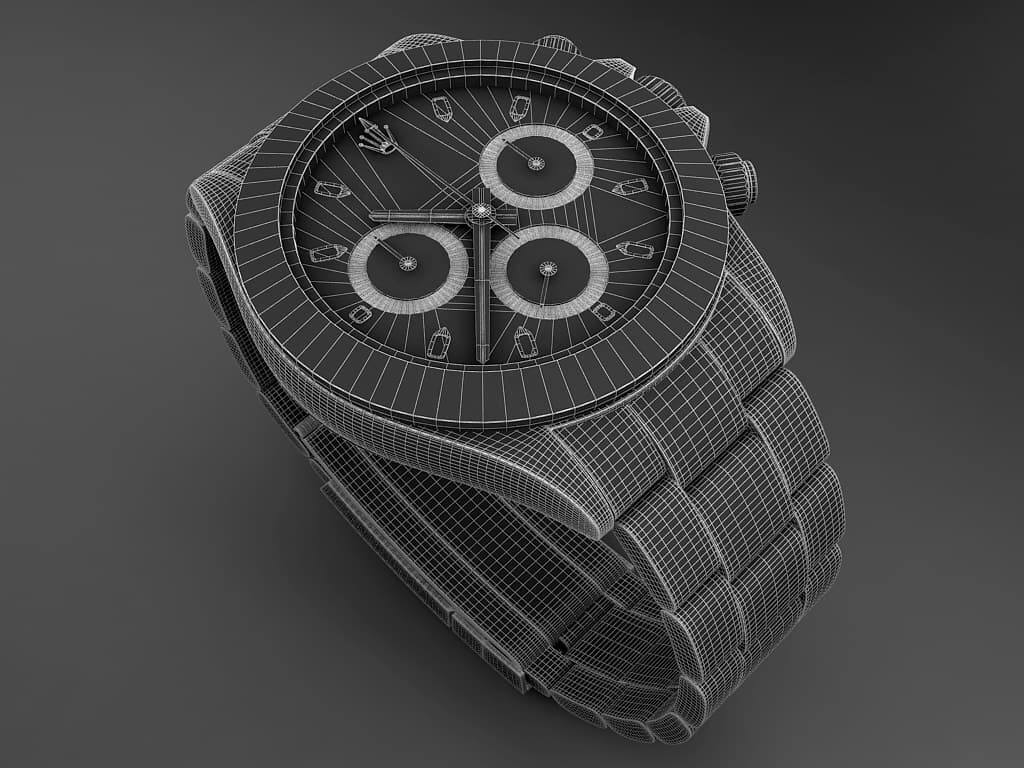 Rolex Daytona Mens Watch - 3D Model by SQUIR