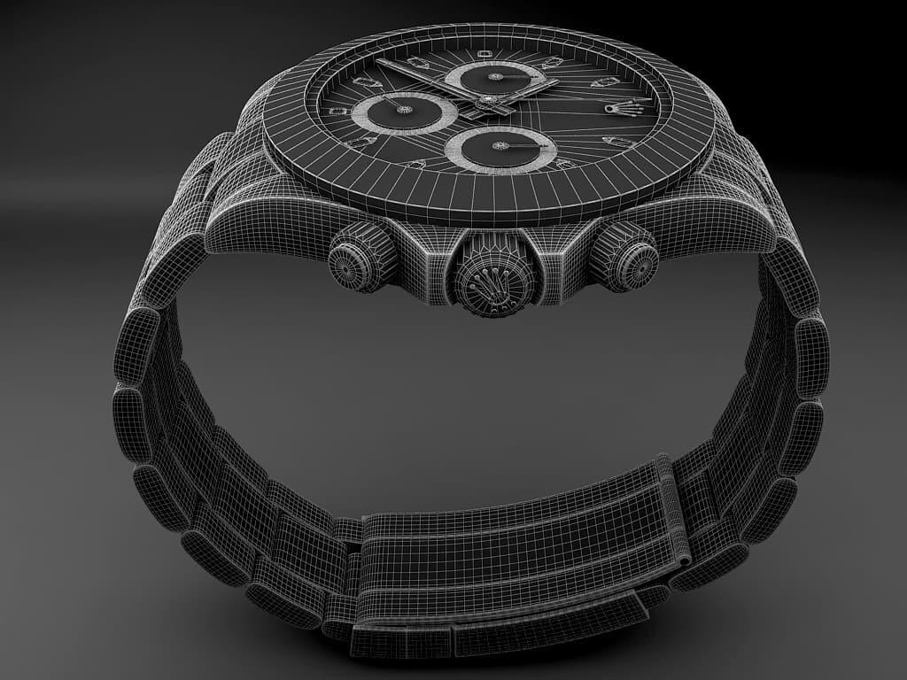 Rolex Daytona Mens Watch - 3D Model by SQUIR
