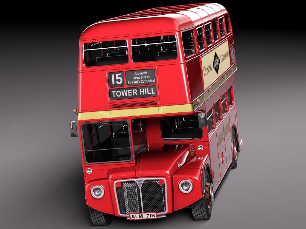 Routemaster London Double Decker Bus - 3D Model by SQUIR