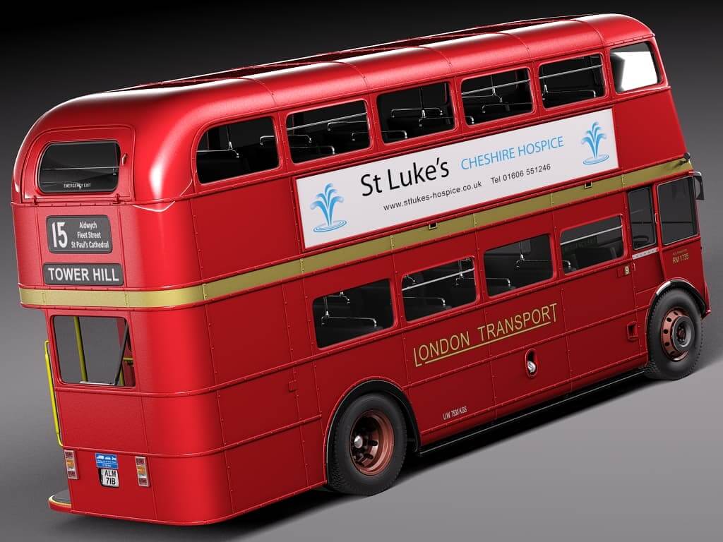 Routemaster London Double Decker Bus - 3D Model by SQUIR