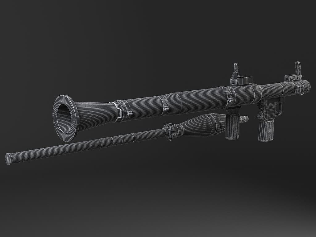 RPG-7 Bazooka 3D Model by SQUIR