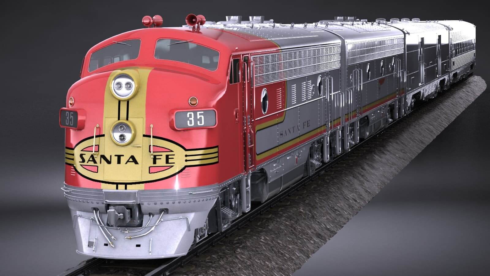 Santa Fe Super Chief Train - 3D Model by SQUIR