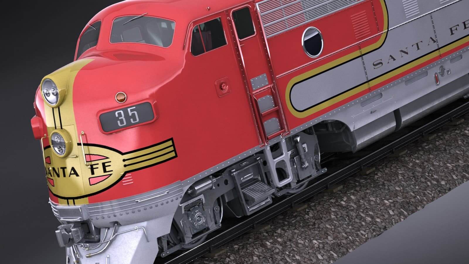 Santa Fe Super Chief Train - 3D Model by SQUIR