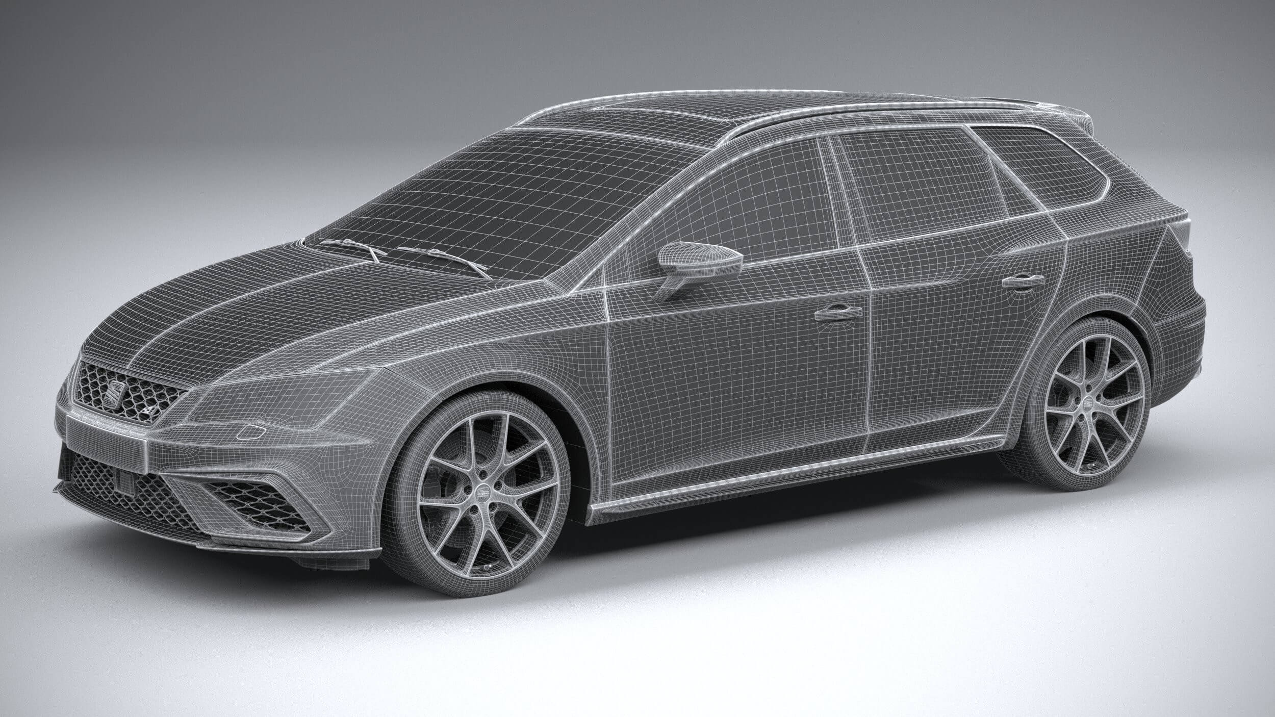 Seat Leon ST Cupra R 2019 - 3D Model by SQUIR