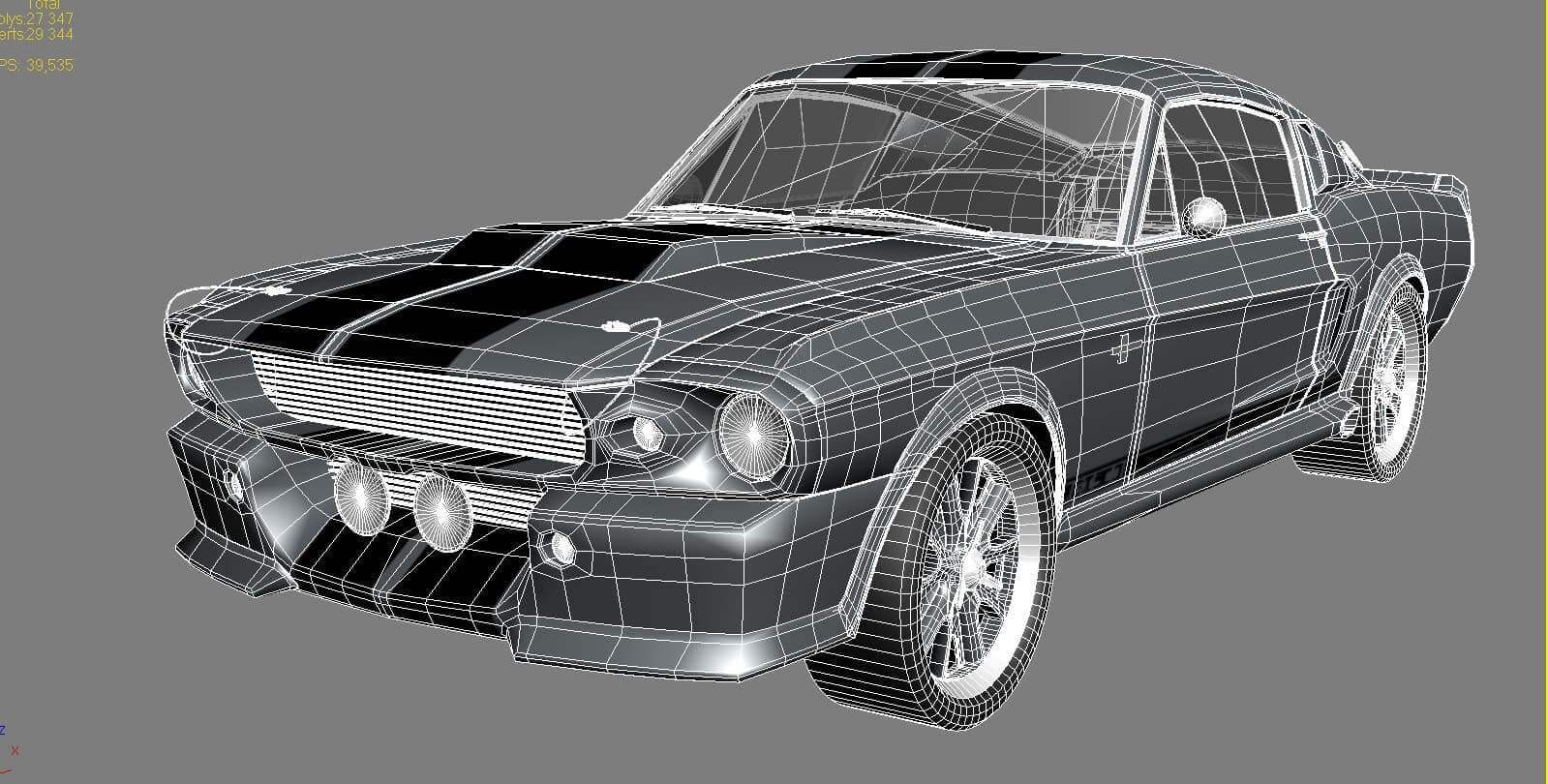 Shelby GT500 Eleanor 1967 - 3D Model by SQUIR