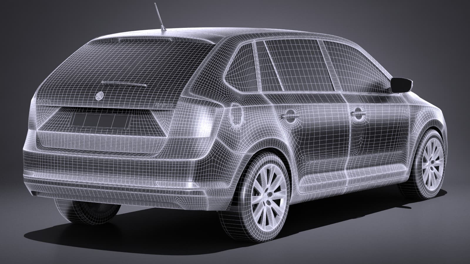 Skoda Rapid Spaceback 2018 - 3D Model by SQUIR