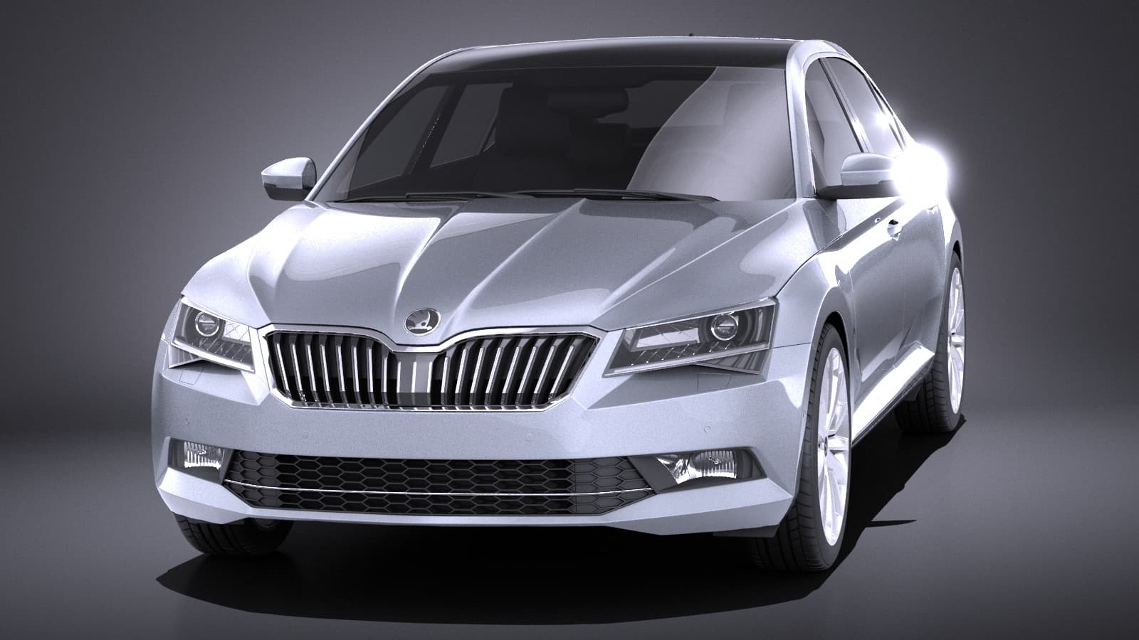Skoda Superb 2017 (V-Ray) 3D Model by SQUIR