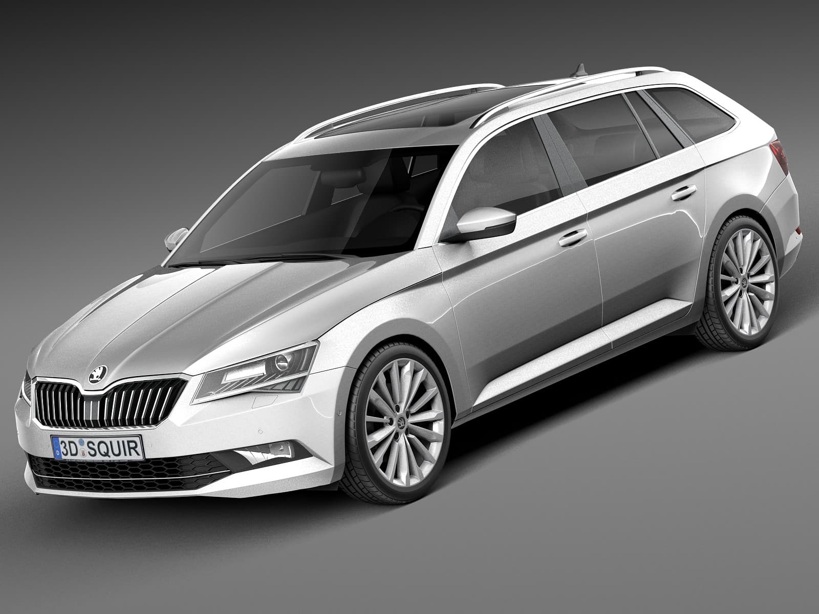 Skoda Superb Kombi 2016 - 3D Model by SQUIR