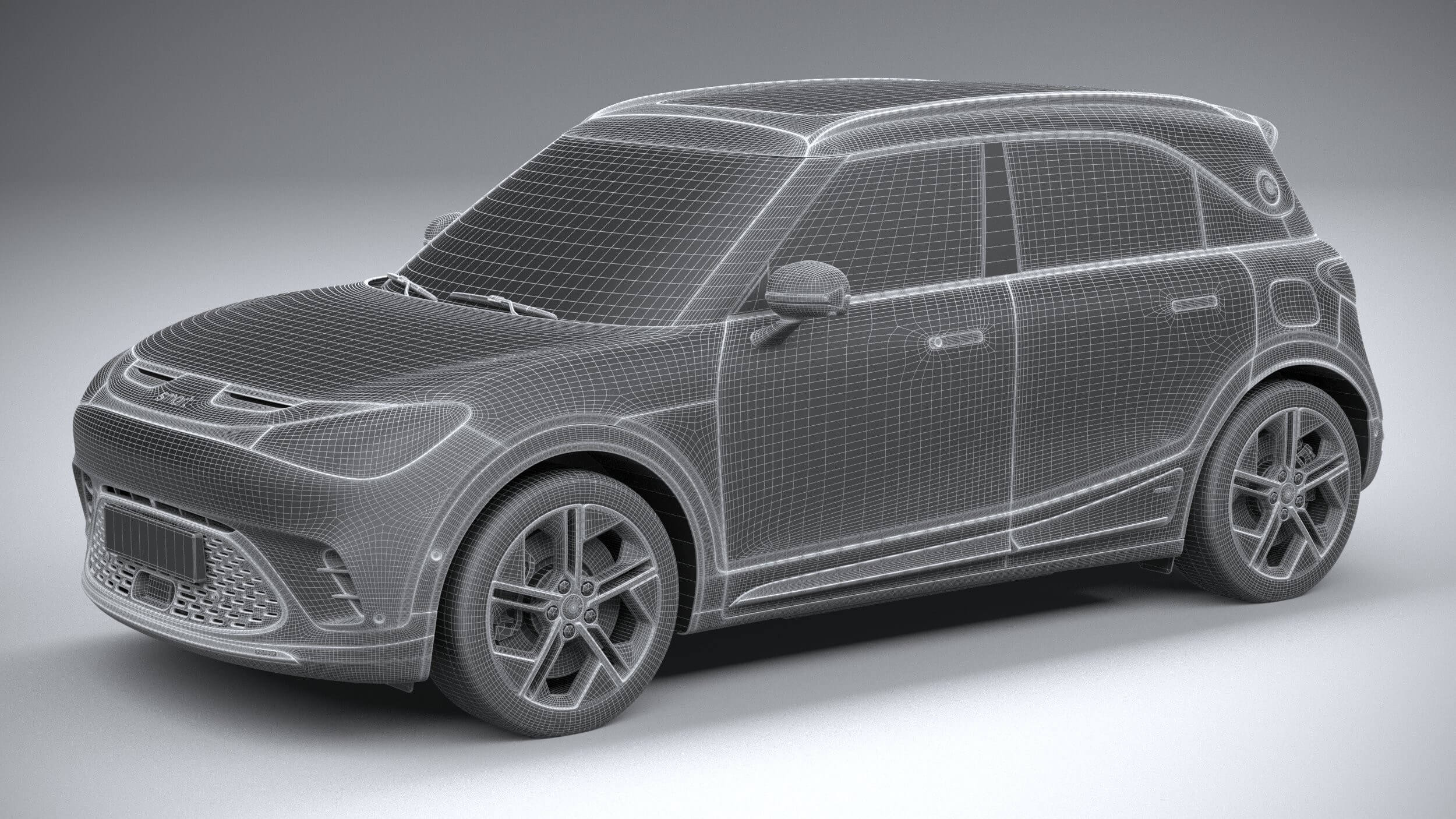 Smart 1 Brabus 2023 - 3D Model by SQUIR