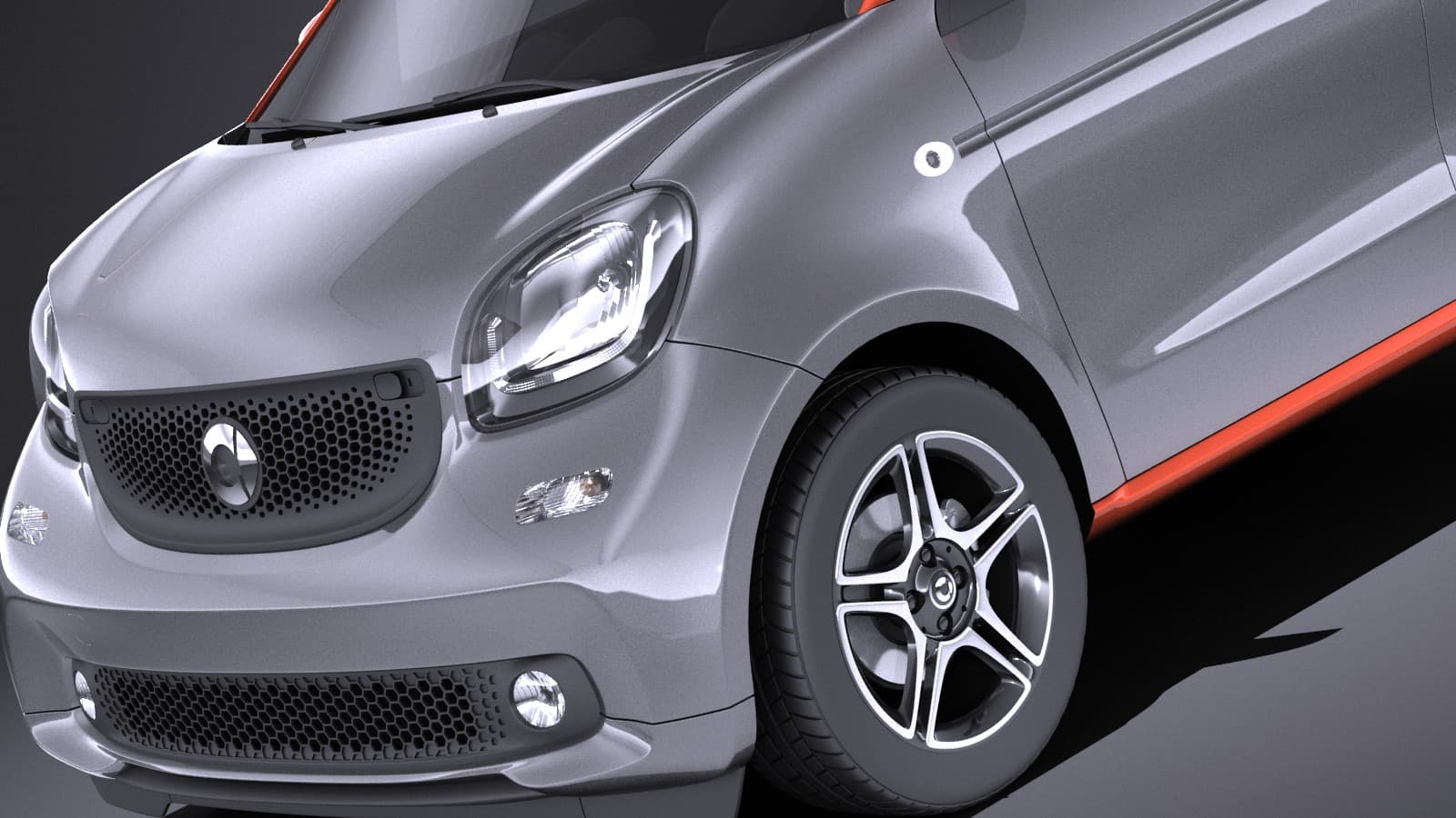 Smart ForFour 2016 (V-Ray) 3D Model by SQUIR