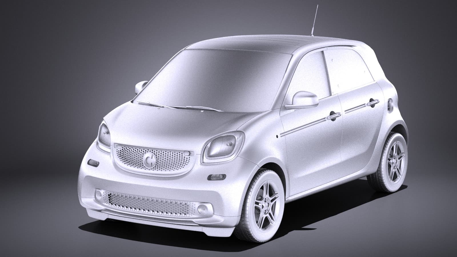 Smart ForFour 2016 (V-Ray) 3D Model by SQUIR