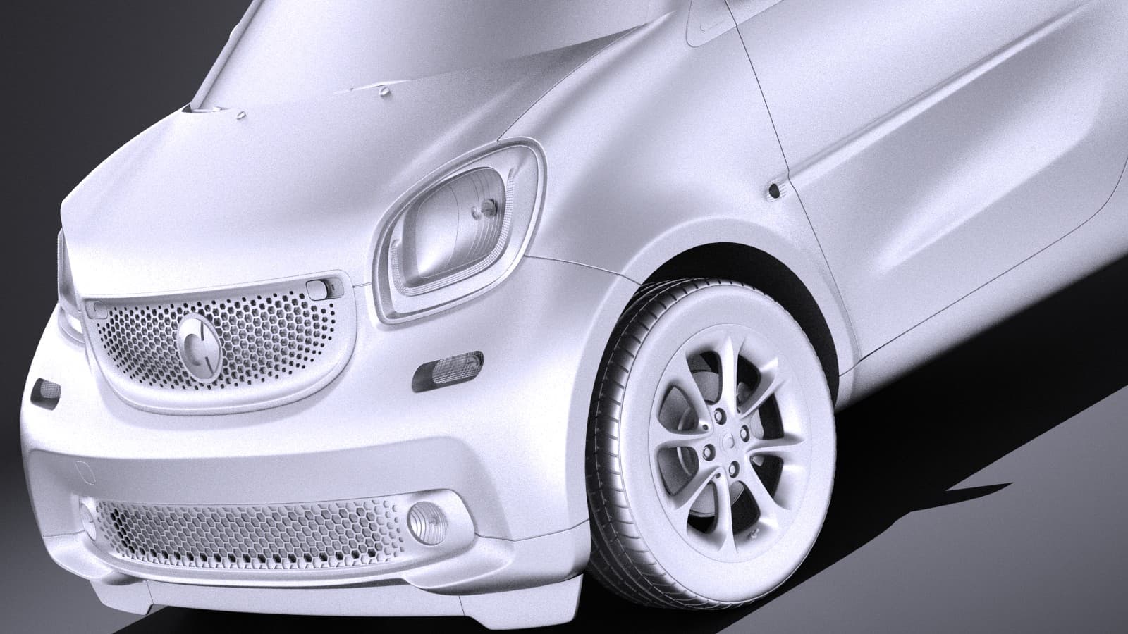 Smart ForTwo 2016 (V-Ray) 3D Model by SQUIR