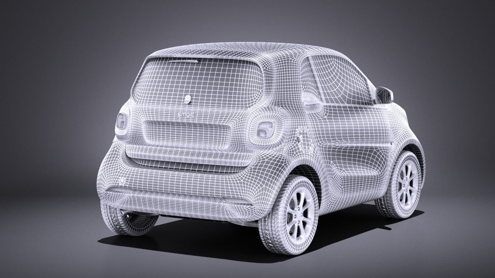 Smart ForTwo 2016 (V-Ray) 3D Model by SQUIR