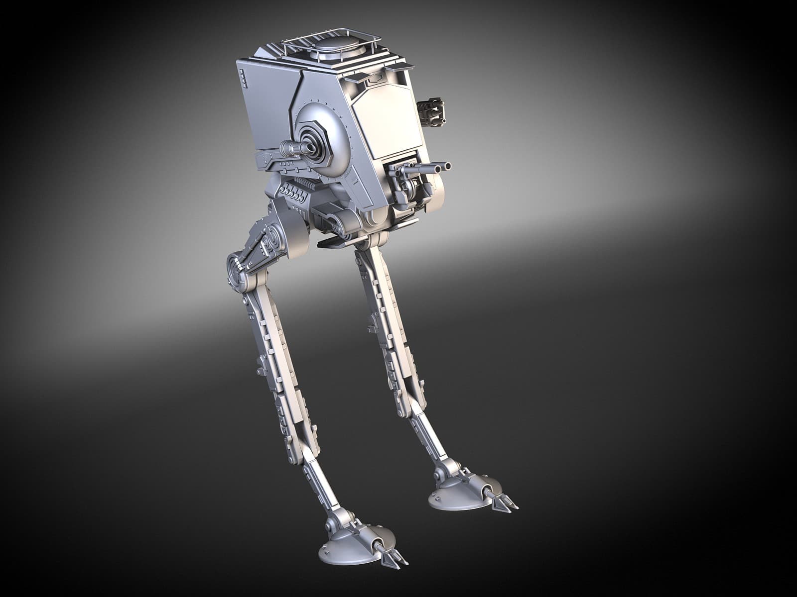 Star Wars AT-ST 3D Model by SQUIR