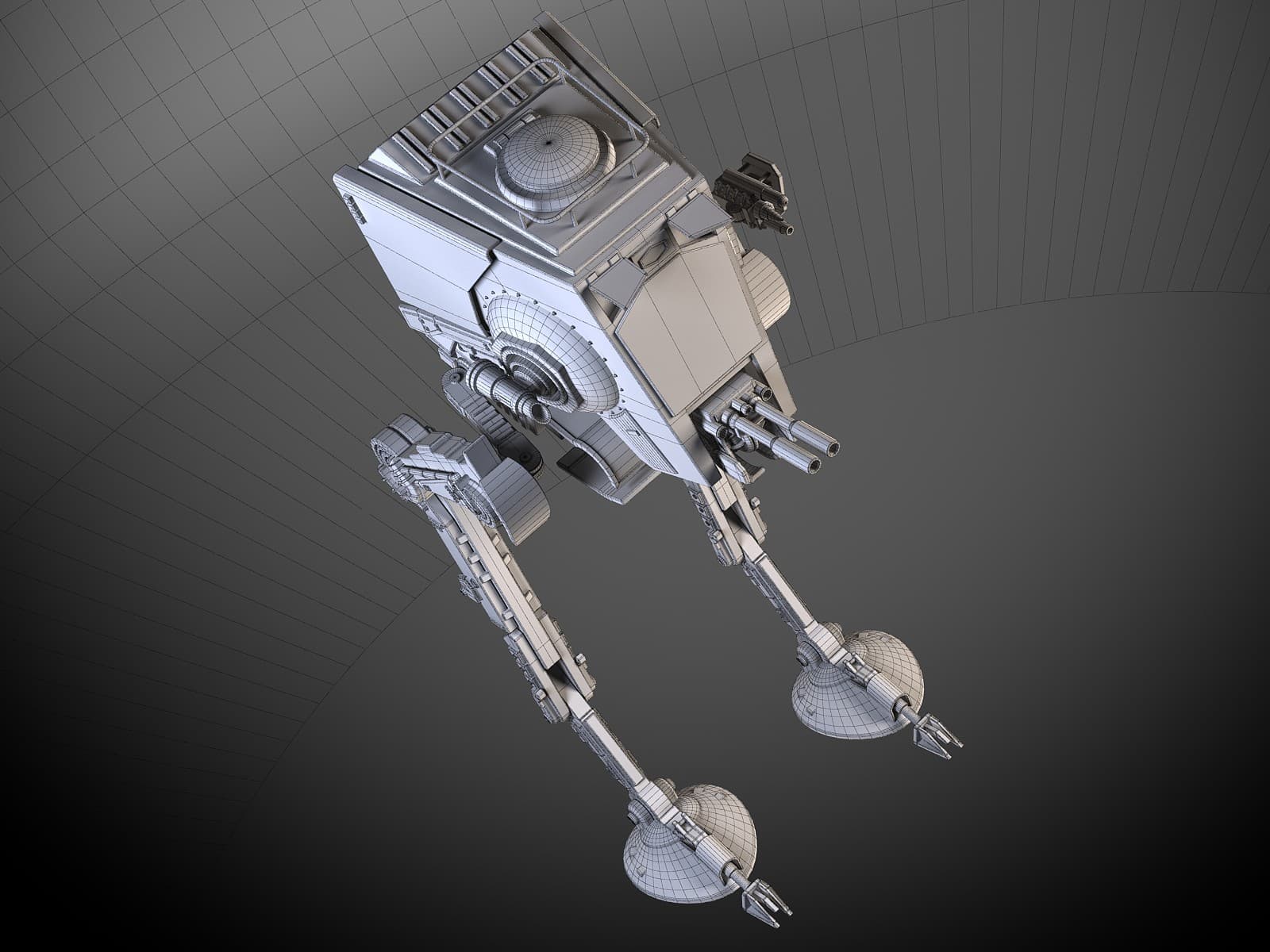 Star Wars AT-ST 3D Model by SQUIR