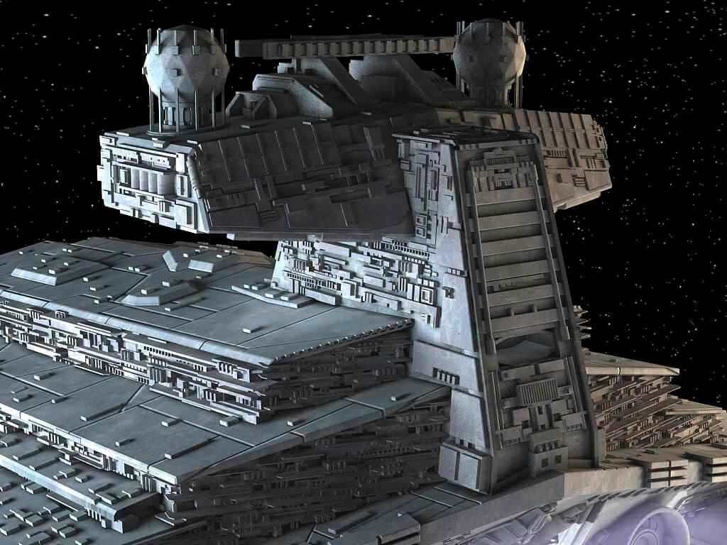 Star Wars Star Destroyer (with lights) - 3D Model by SQUIR
