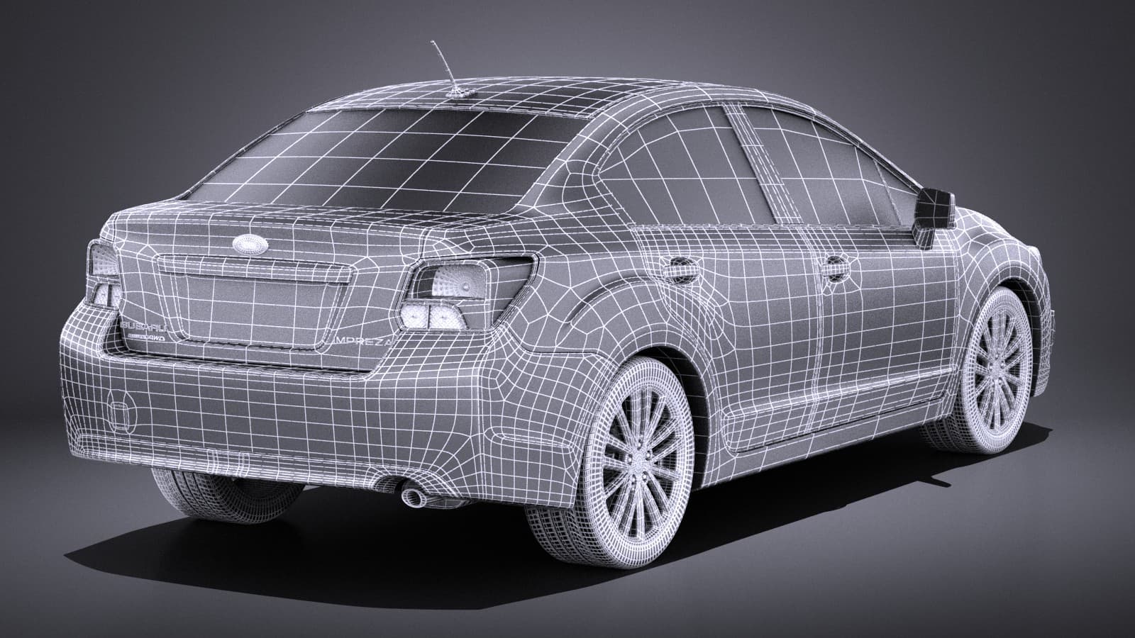 Subaru Impreza 2013 Sedan (V-Ray) 3D Model by SQUIR