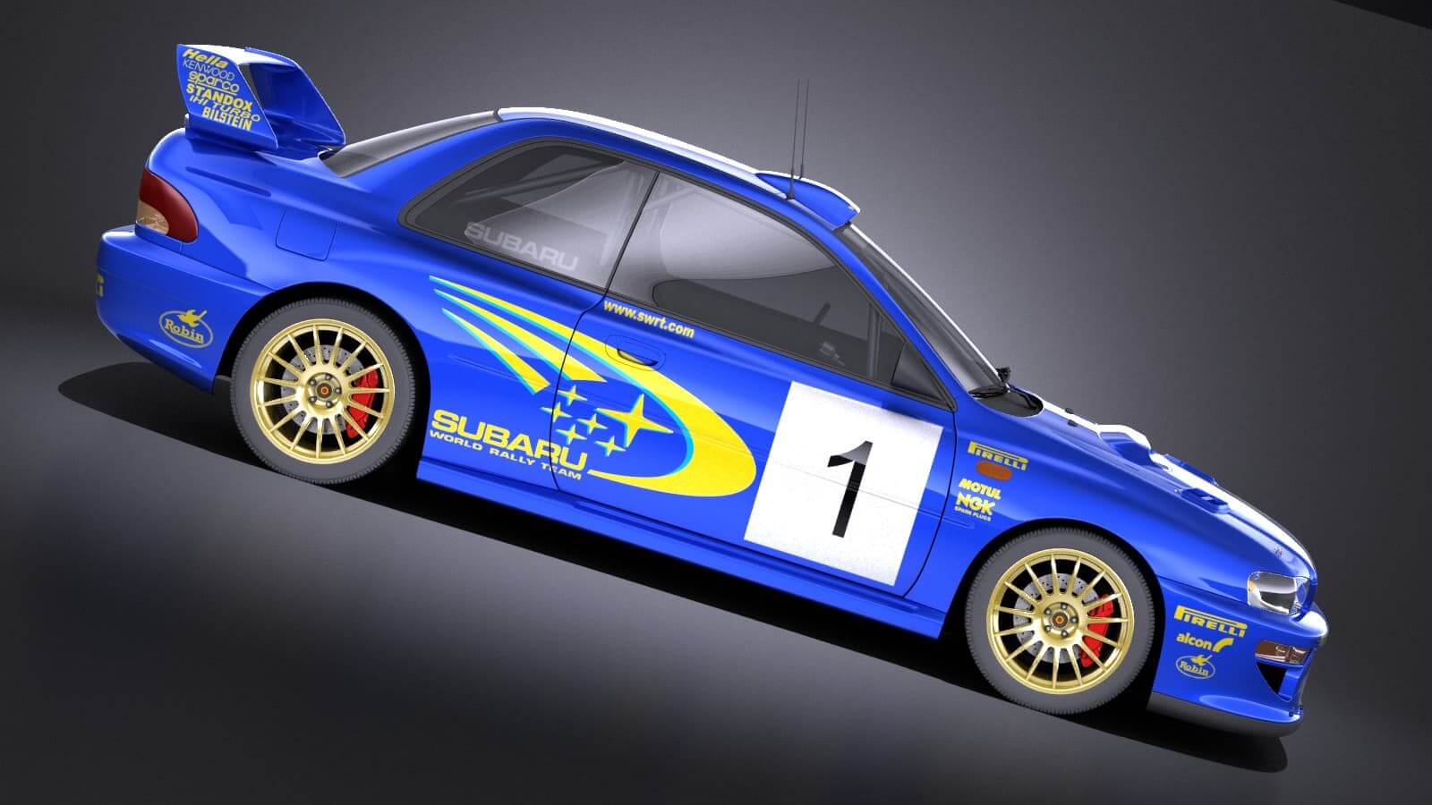 Subaru Impreza STI 22B WRC (V-Ray) 3D Model by SQUIR