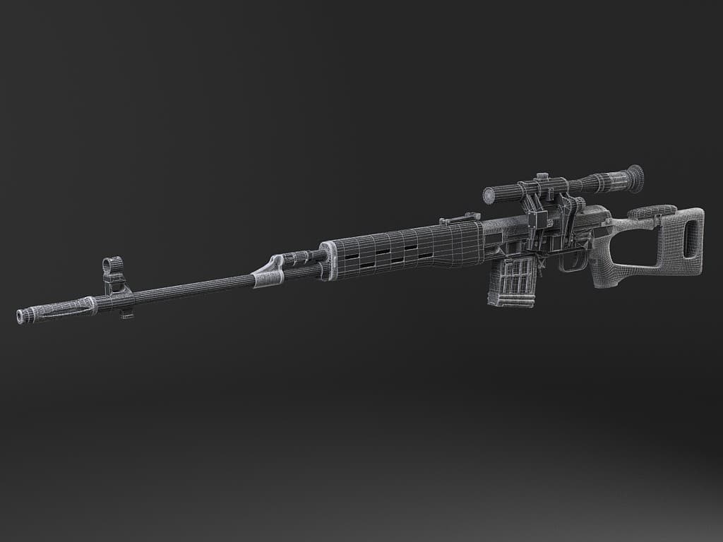 SWD Dragunov Sniper Rifle - 3D Model by SQUIR