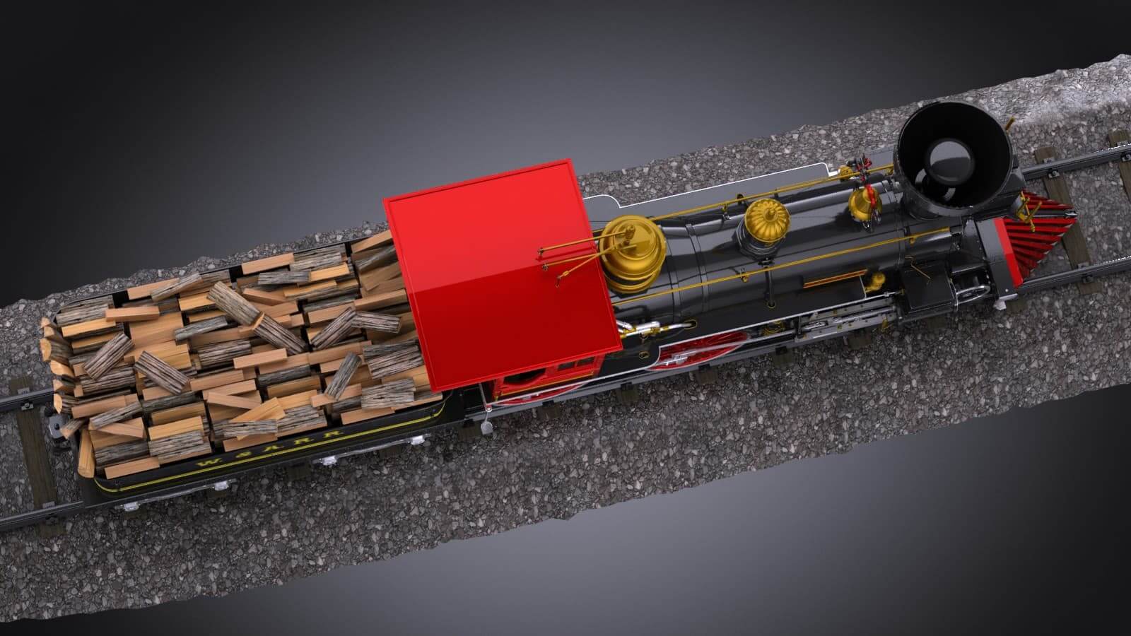 The General 4-4-0 Steam Locomotive 3D Model by SQUIR