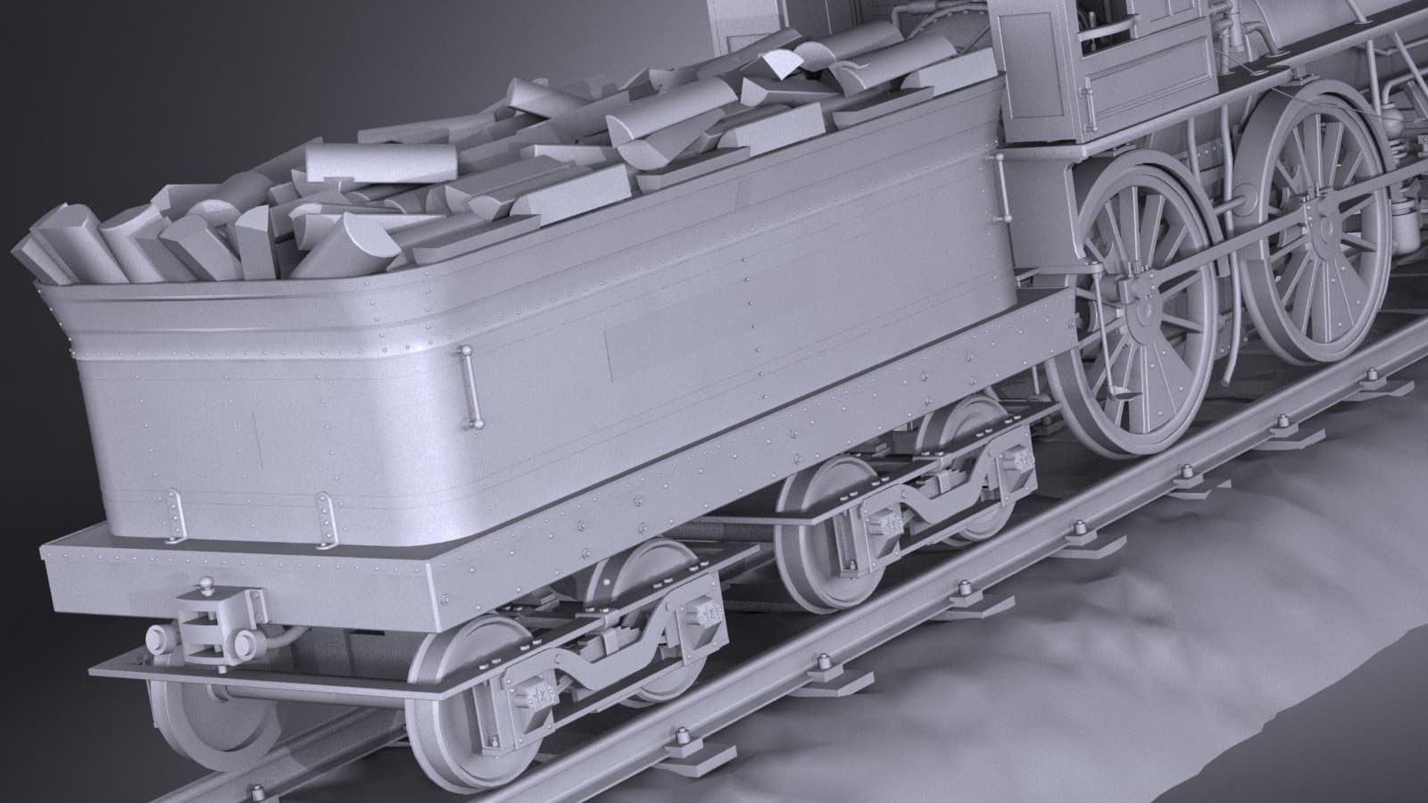 The General 4-4-0 Steam Locomotive 3D Model by SQUIR