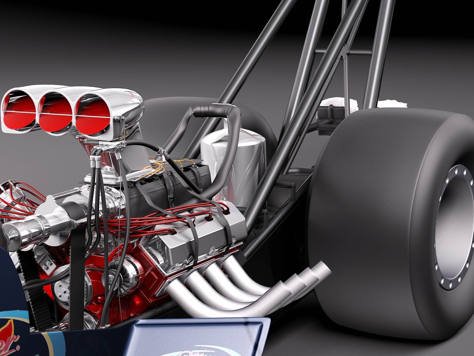 Top Fuel Dragster 2011 - 3D Model by SQUIR