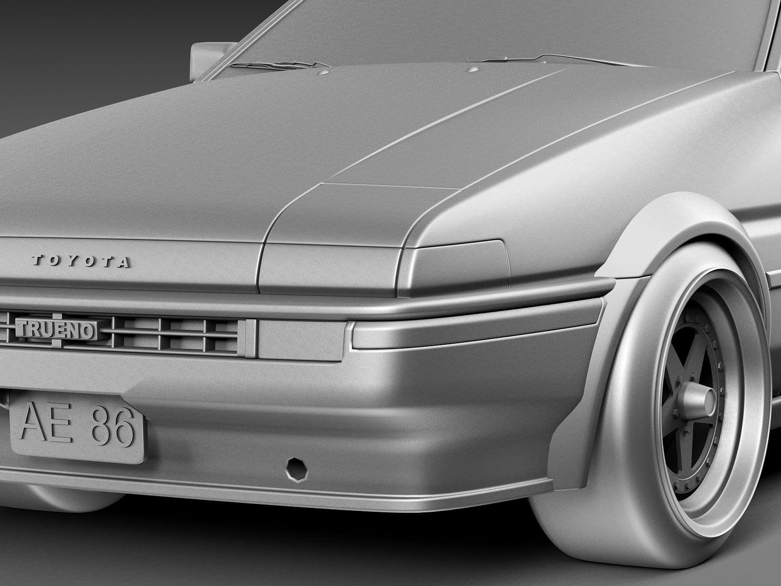 Toyota AE86 Levin 1983-1987 3D Model by SQUIR
