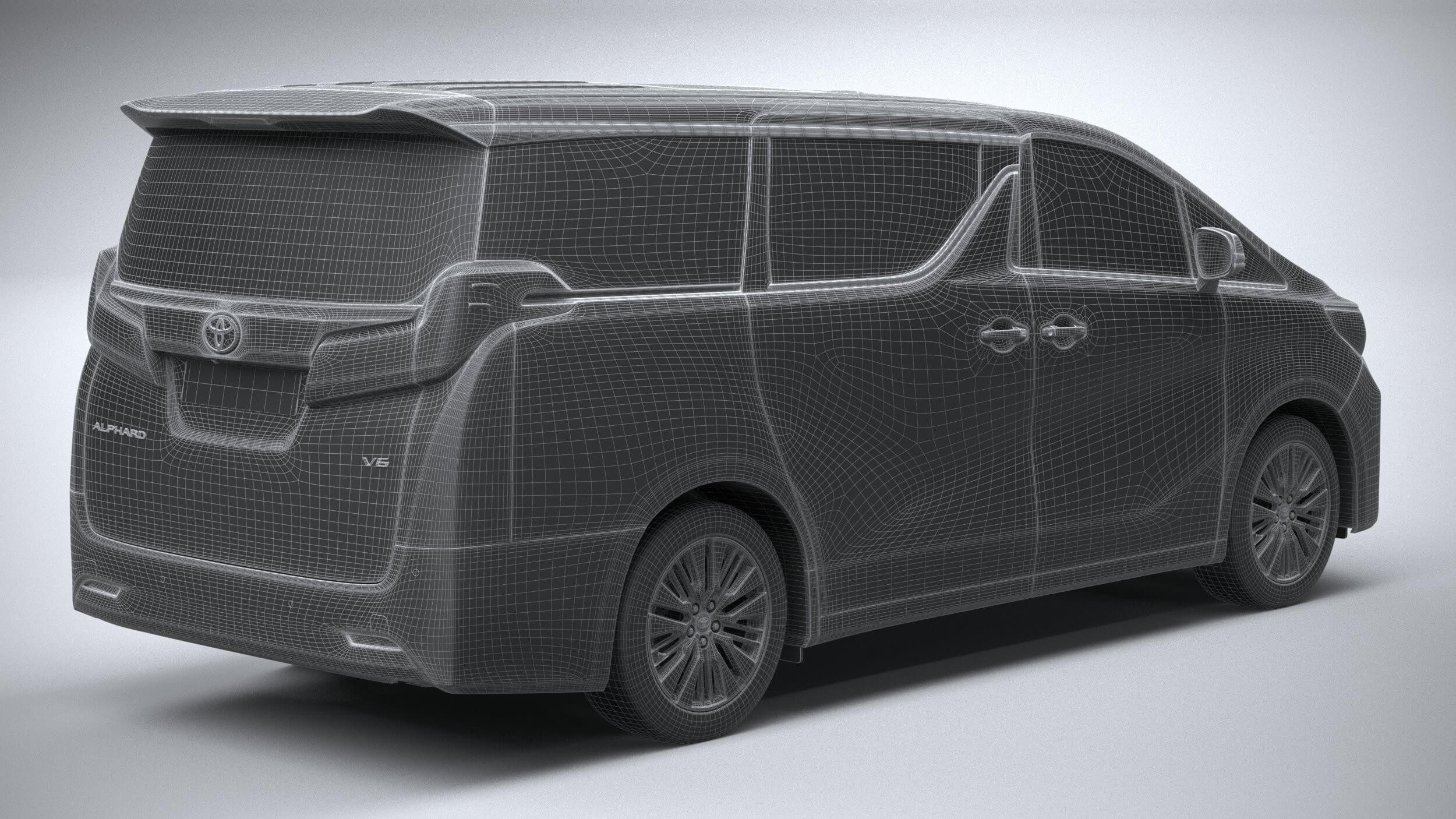 Toyota Alphard Base 2023 - 3D Model by SQUIR