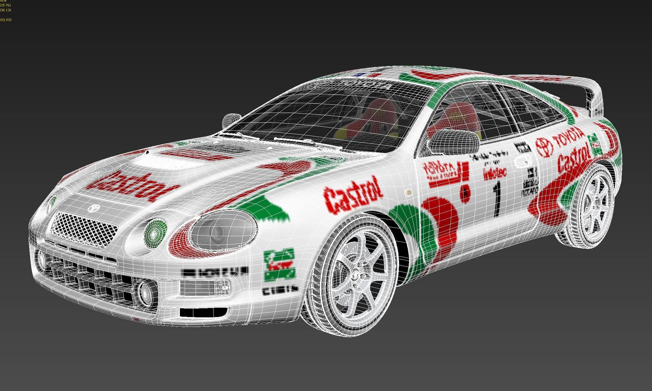 Toyota Celica GT4 Castrol Rally - 3D Model by SQUIR