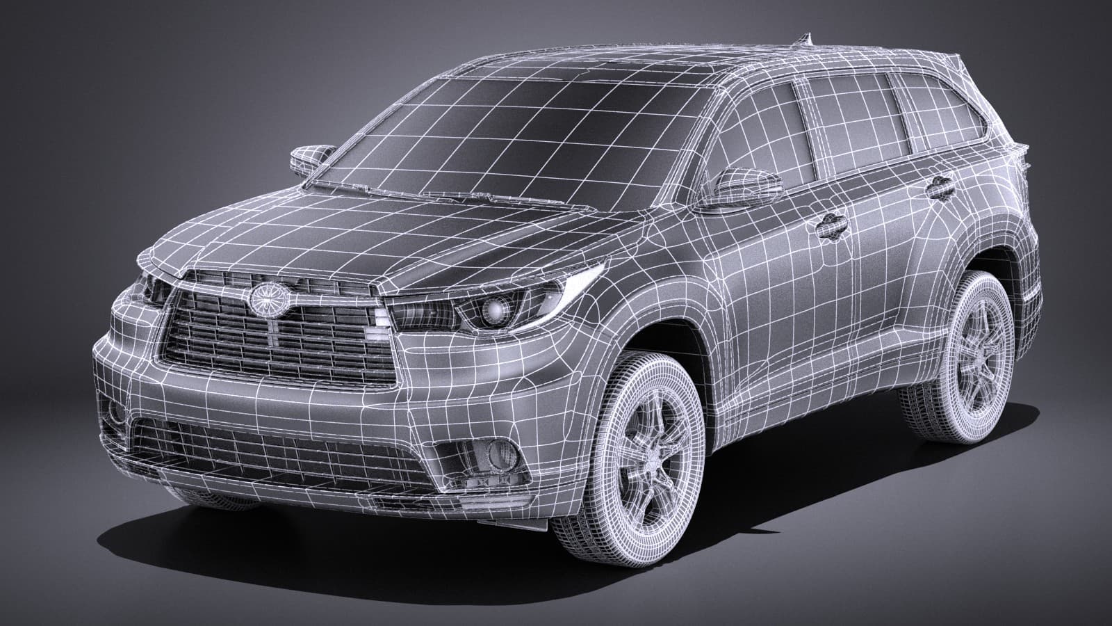 Toyota Highlander 2015 (V-Ray) 3D Model by SQUIR