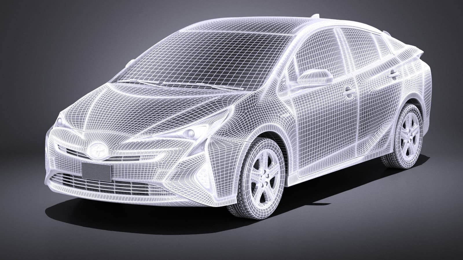 Toyota Prius 2018 (V-Ray) 3D Model by SQUIR