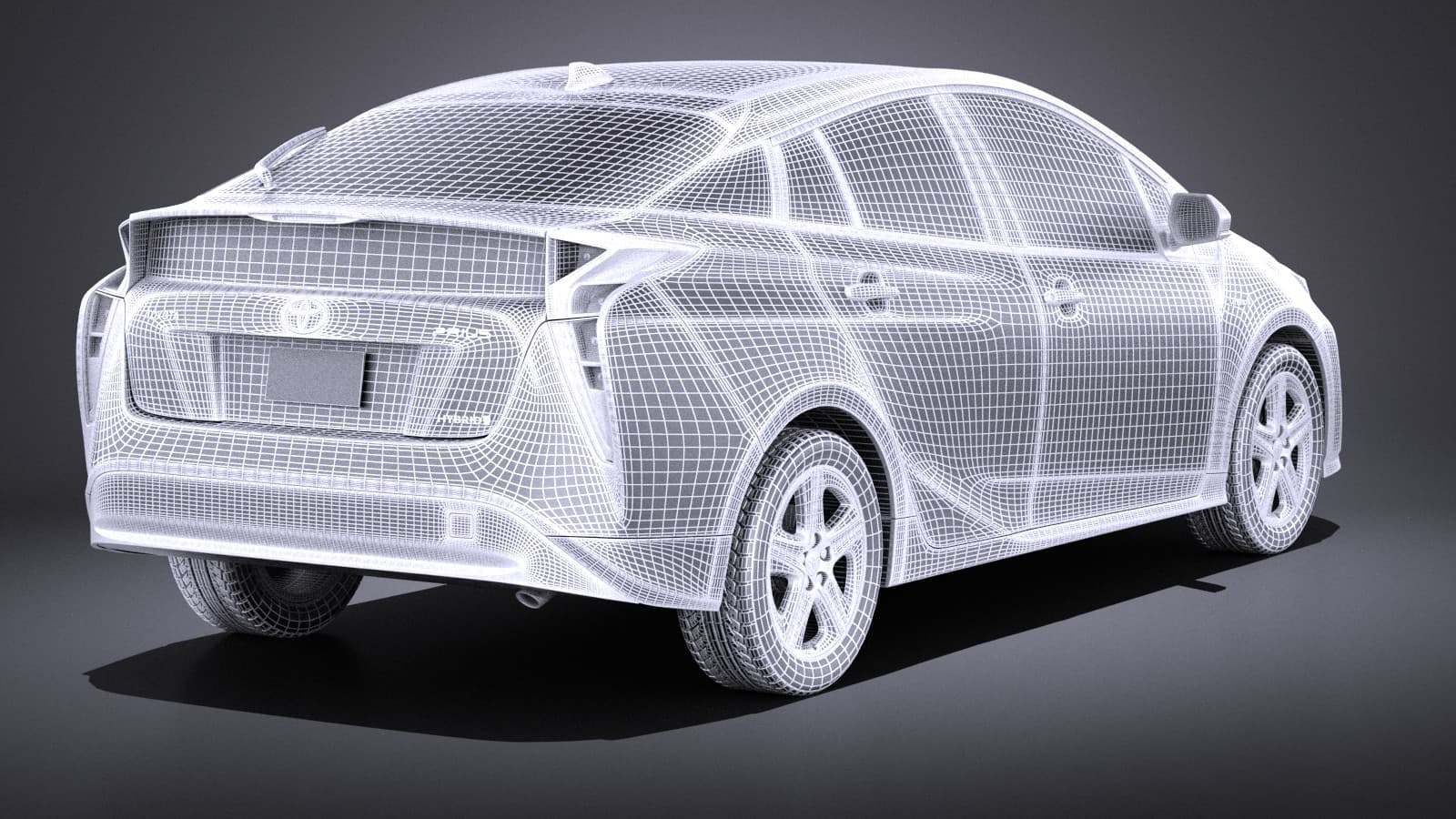 Toyota Prius 2018 (V-Ray) 3D Model by SQUIR