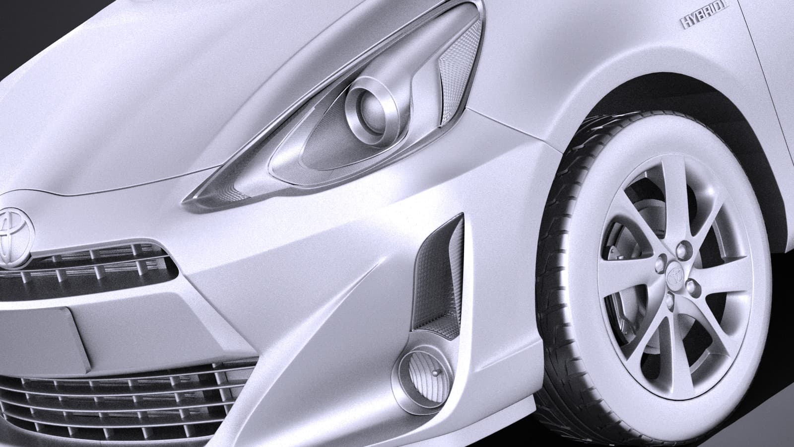 Toyota Prius C 2016 (V-Ray) 3D Model by SQUIR