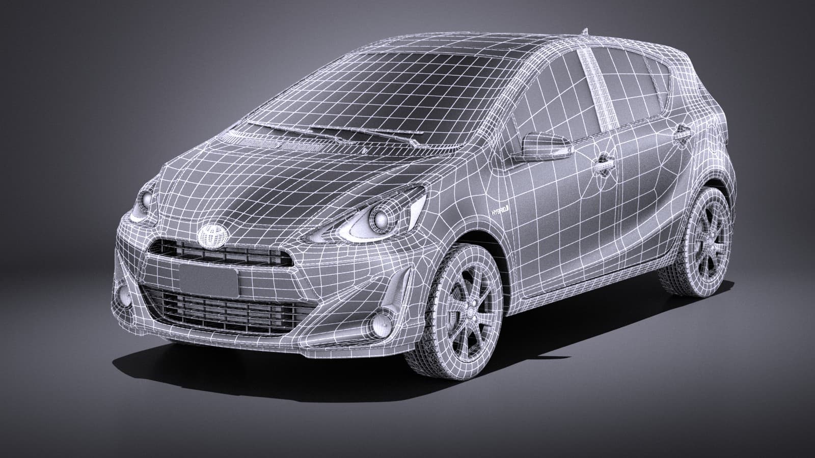 Toyota Prius C 2016 (V-Ray) 3D Model by SQUIR
